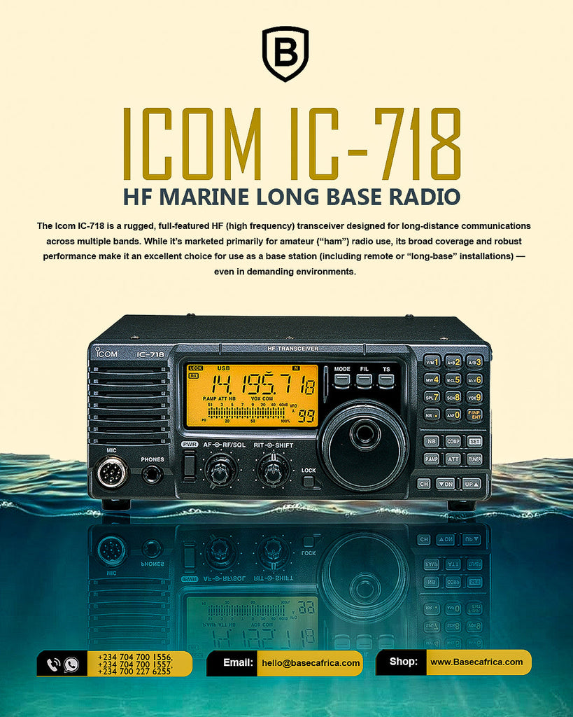 Icom ic-718 hf marine base radios – Basec Africa