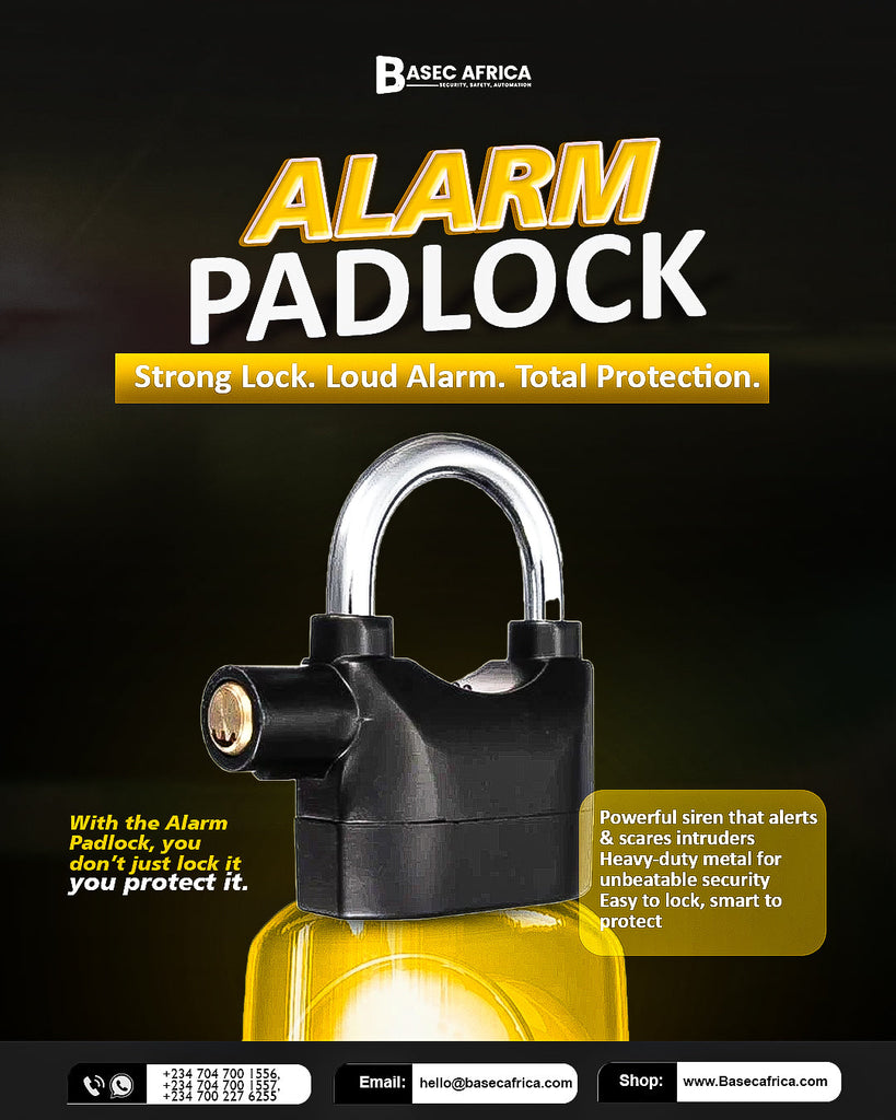 Alarm Padlock – Strong Lock. Loud Alarm. Total Protection. – Basec Africa